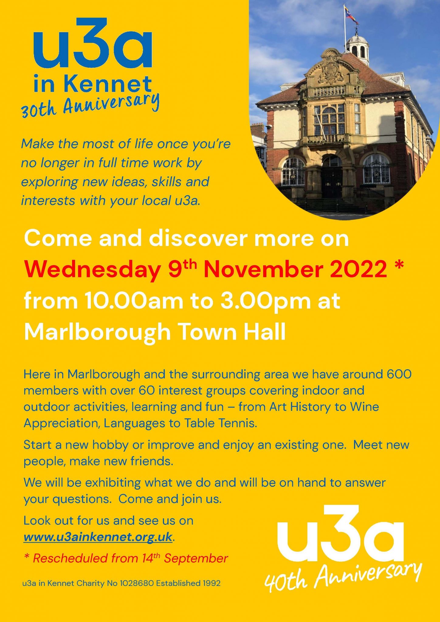 u3a Day 9th November 2022 - U3A in Kennet